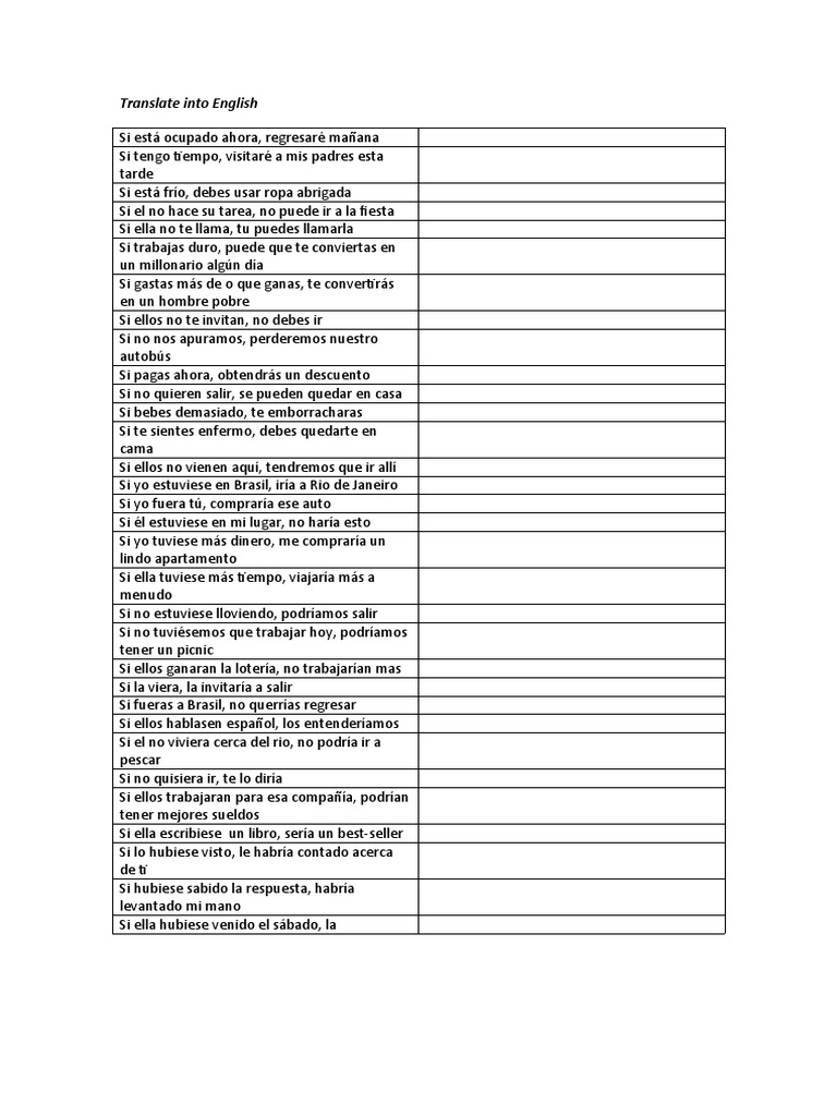 Condicional Translate PDF