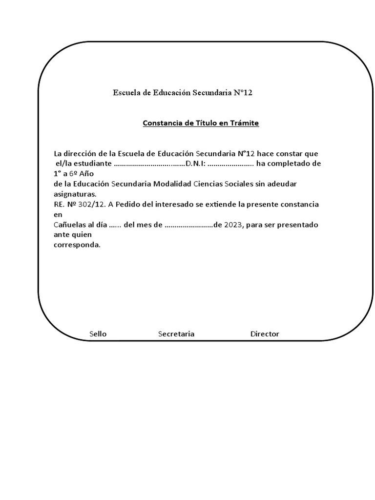 Constancia Titulo en Tramite | PDF Constancia Titulo en Tramite | PDF
