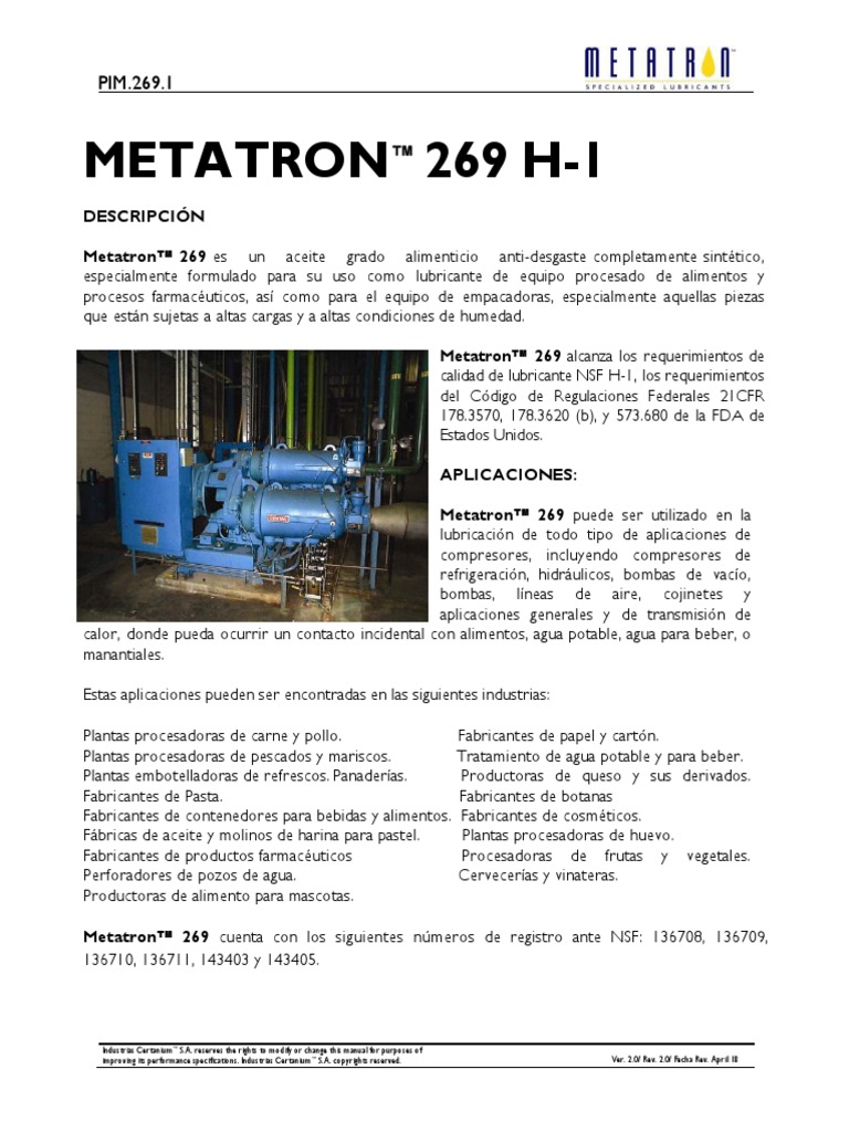 Metatron 269 | PDF