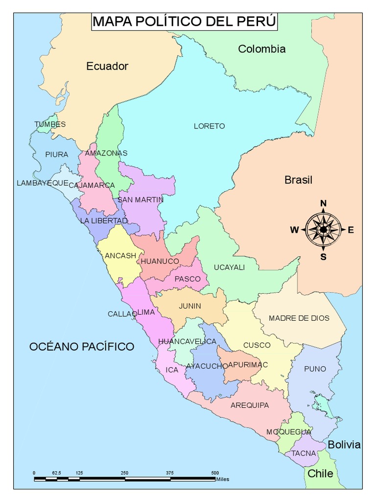 Mapa Político Del Perú | PDF