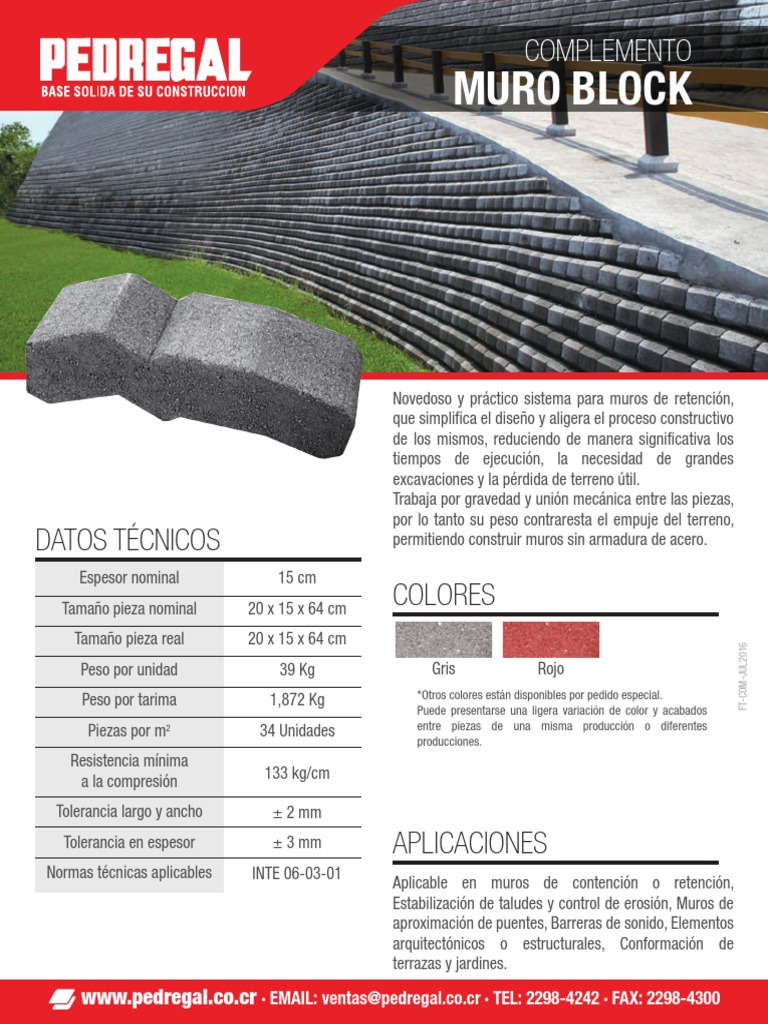 Complemento Muroblock FT 2016 | PDF