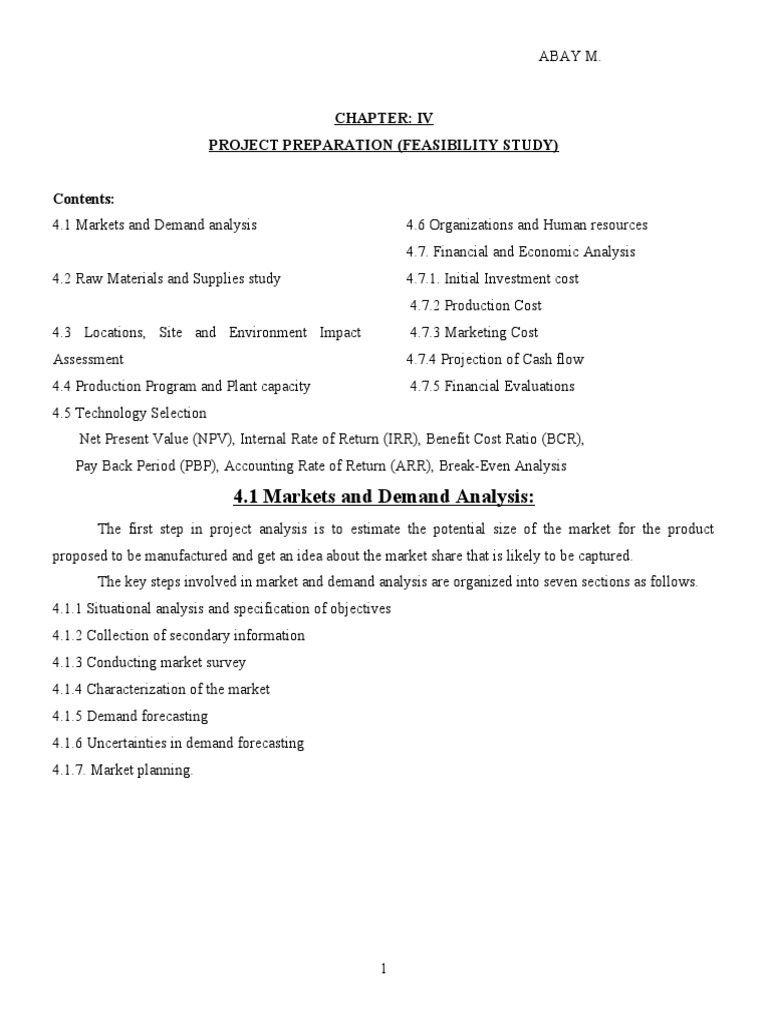 Project Preparation | PDF