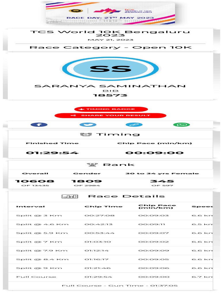 Tcs Marathon 2023 | PDF | Individual Sports | Sports Competitions