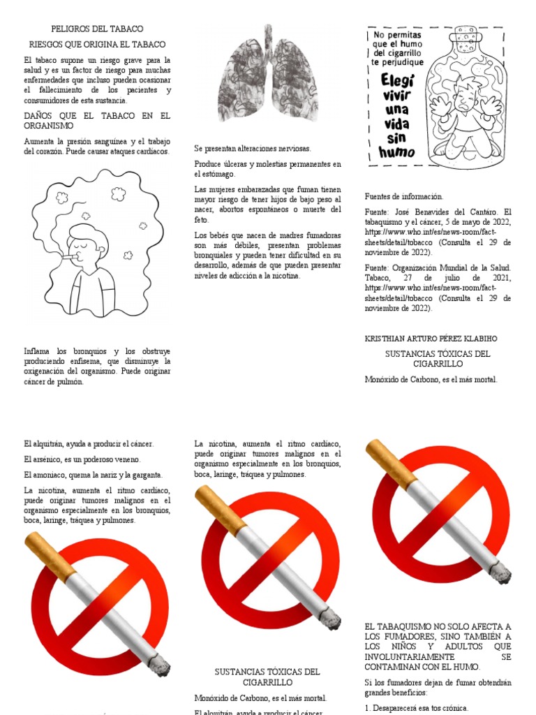 Triptico Tabaquismo | PDF