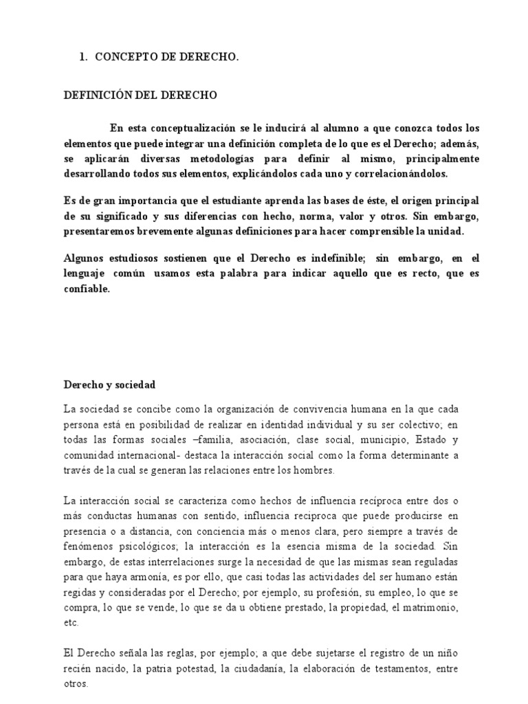Concepto de Derecho. | PDF | Justicia | Crimen y violencia