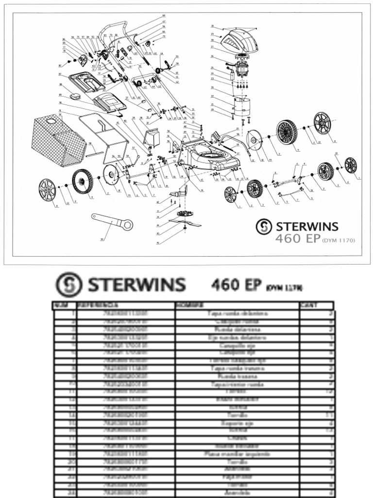 Despieces Cortacesped Sterwins 460-Ep | PDF | Bienes manufacturados ...