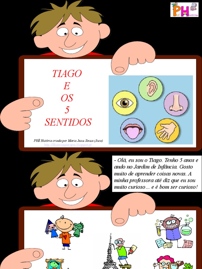 História Tiago e Os 5 Sentidos | PDF