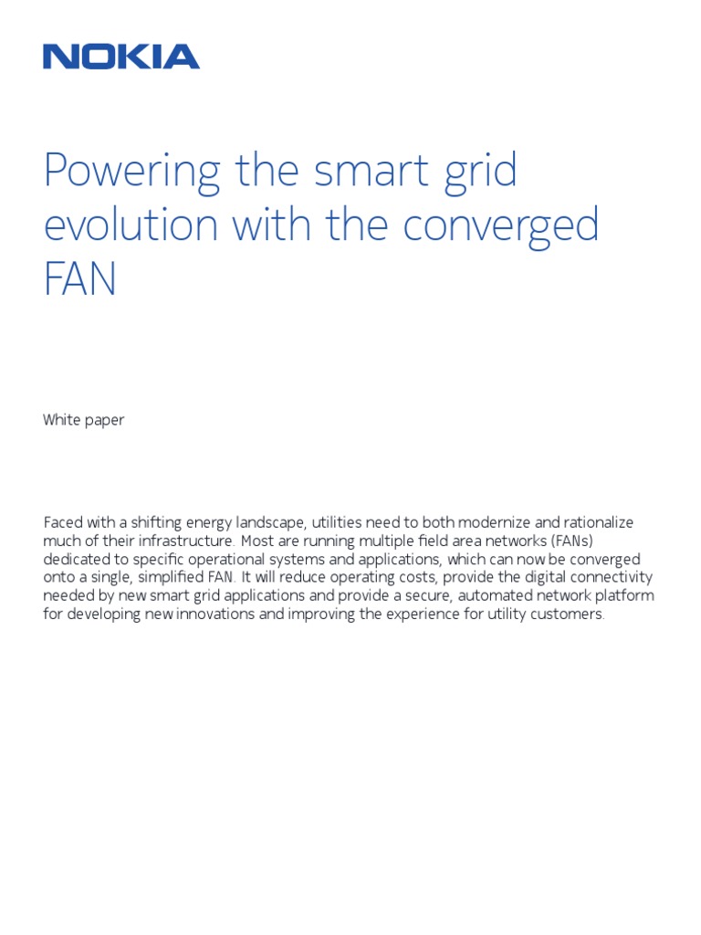 Nokia Converged FAN White Paper en | PDF | Smart Grid | Electrical Grid