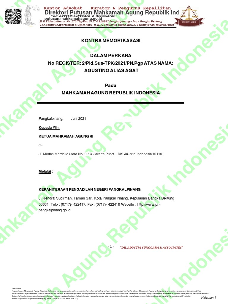 Putusan 2 Pid - Sus-Tpk 2021 PN PGP 20230603110054 | PDF