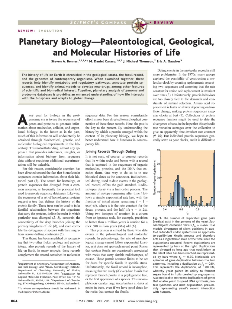 Evolution - Planetary Biology - Paleontological, Geological, and ...