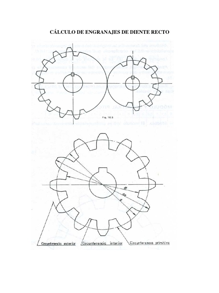 Calculo de Engranajes de Diente Recto | PDF