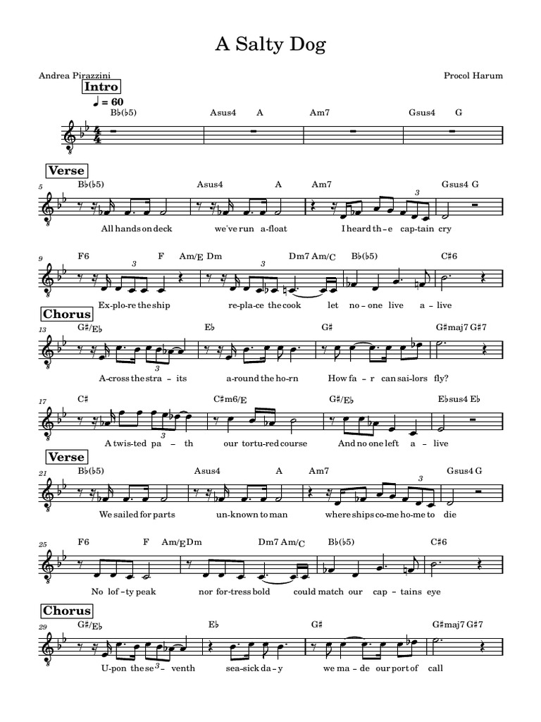 A Salty Dog (Spartito) | PDF