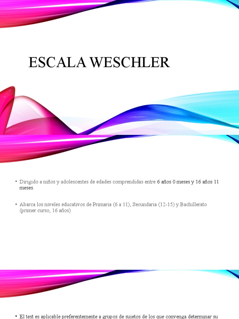 Escala Weschler | PDF | Inteligencia | Ciencia cognitiva