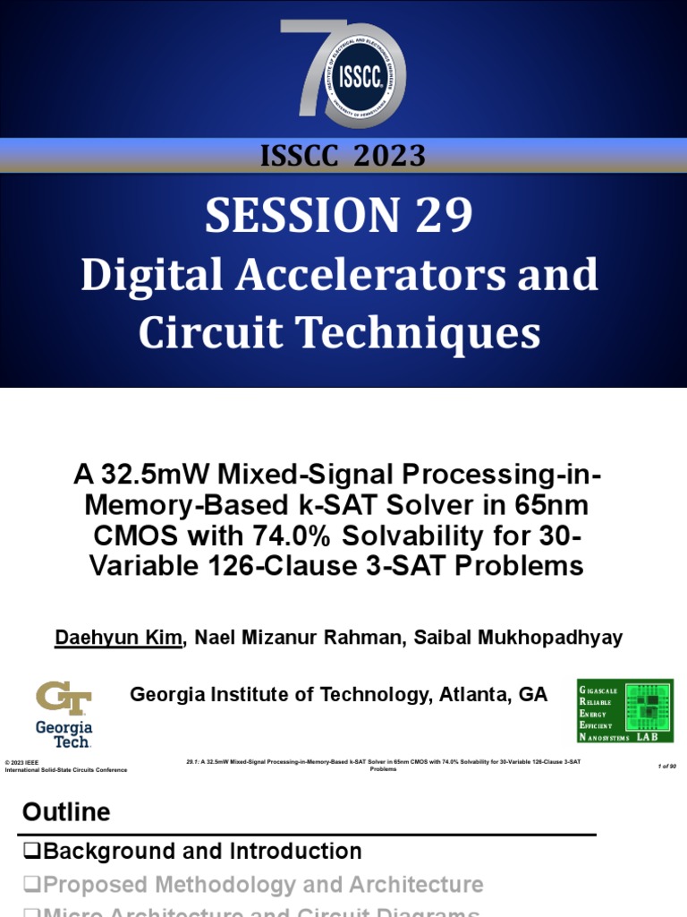 ISSCC2023-Digital Accelerators and Circuit Techniques | PDF