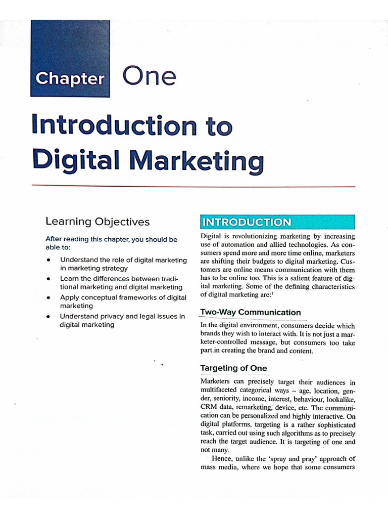 Digital Marketing (Seema Gupta) Chapter 1 | PDF Digital Marketing (Seema Gupta) Chapter 1 | PDF