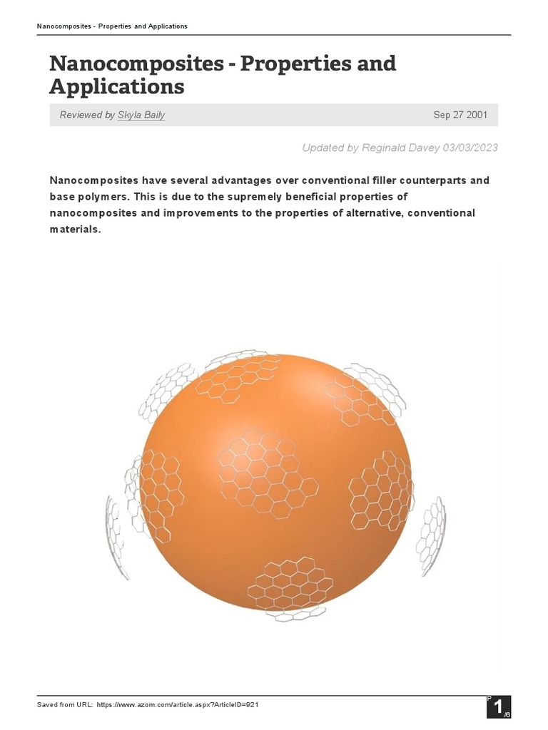 Nanocomposites: Properties & Uses | PDF | Nanocomposite | Nanoparticle