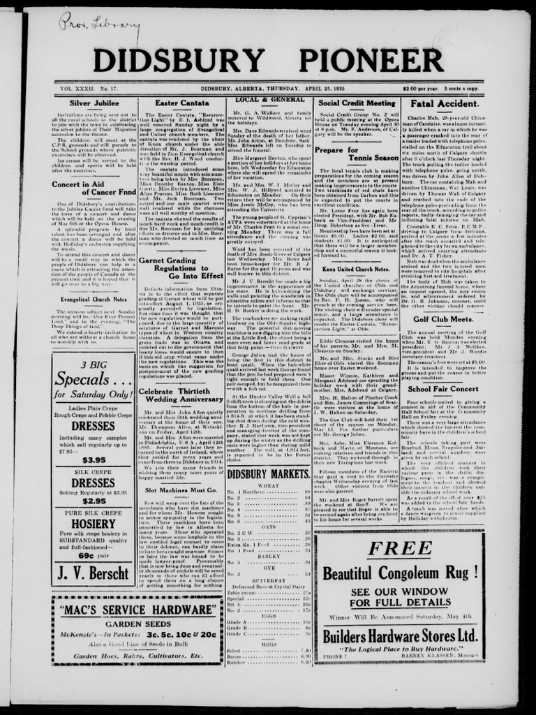 Didsbury Pioneer (1935-04-25) | PDF