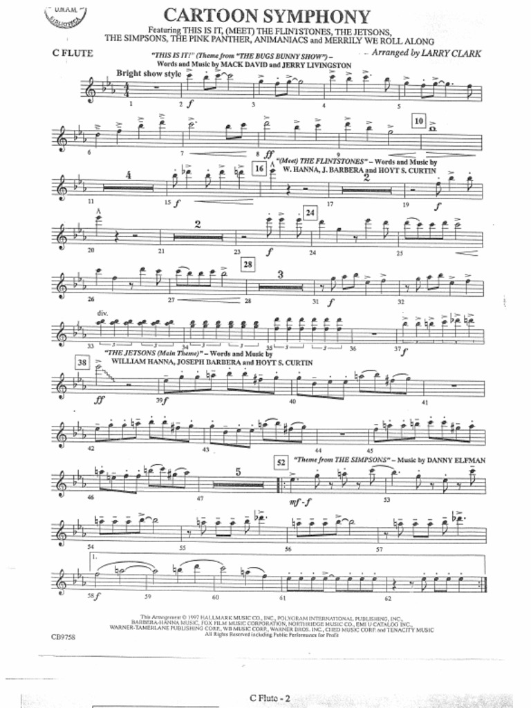 01 Flauta - Cartoon Symphony | PDF