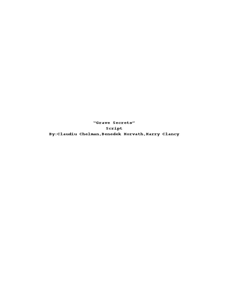 Grave Secrets Film Script | PDF