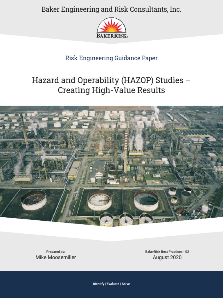 HAZOP Studies Best Practices Guide | PDF | Risk | Methodology