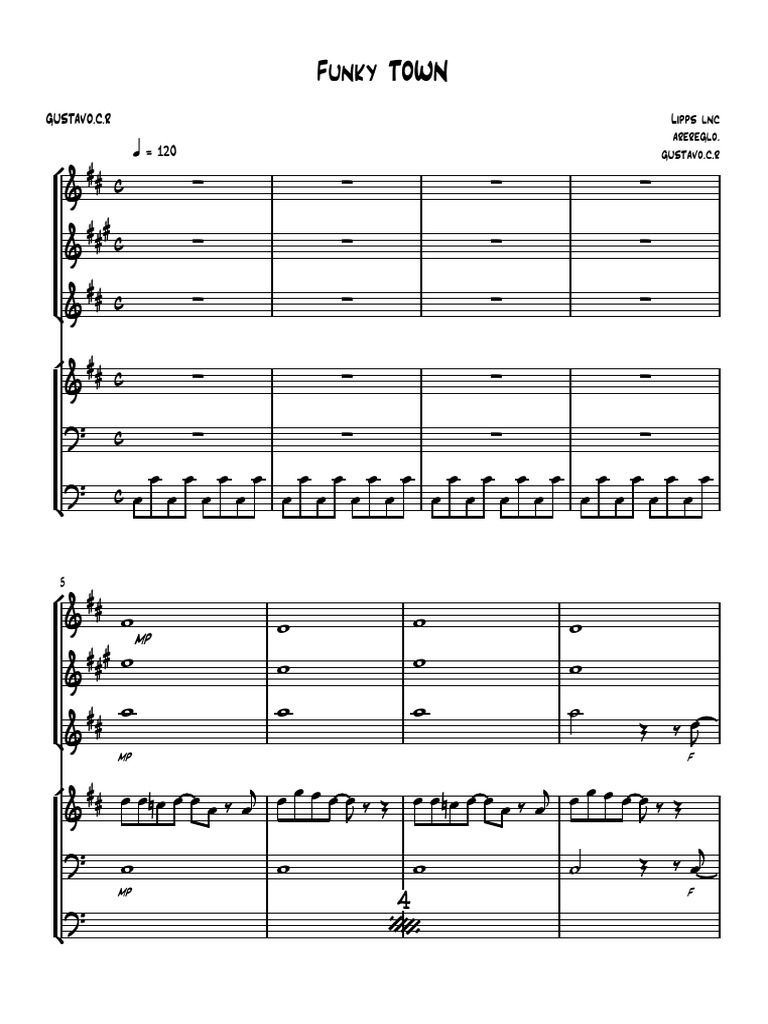 Funky TOWN - Partitura Completa | PDF