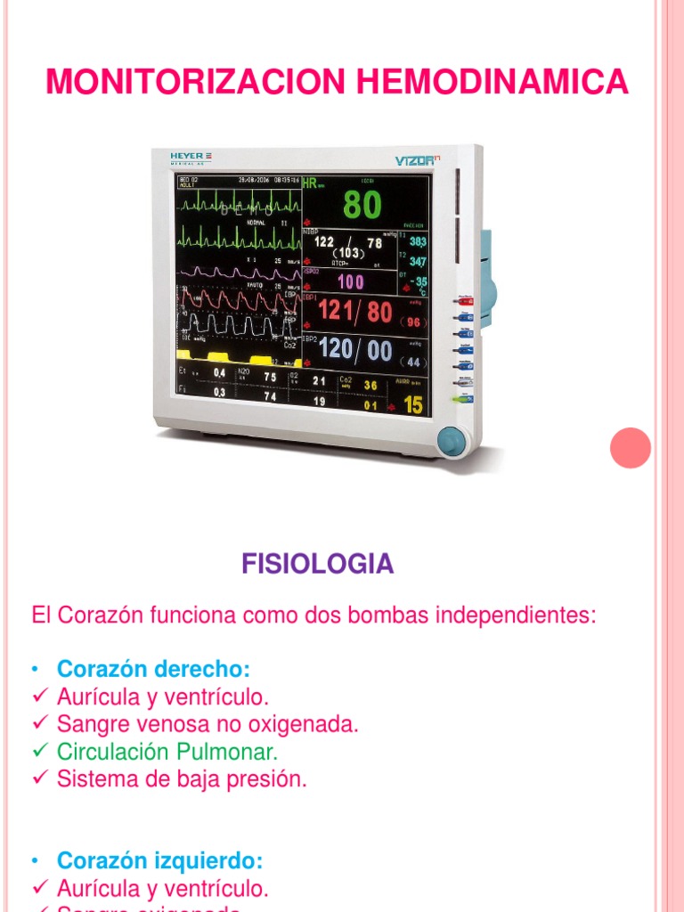 MONITORIZACION HEMODINAMICA, | PDF