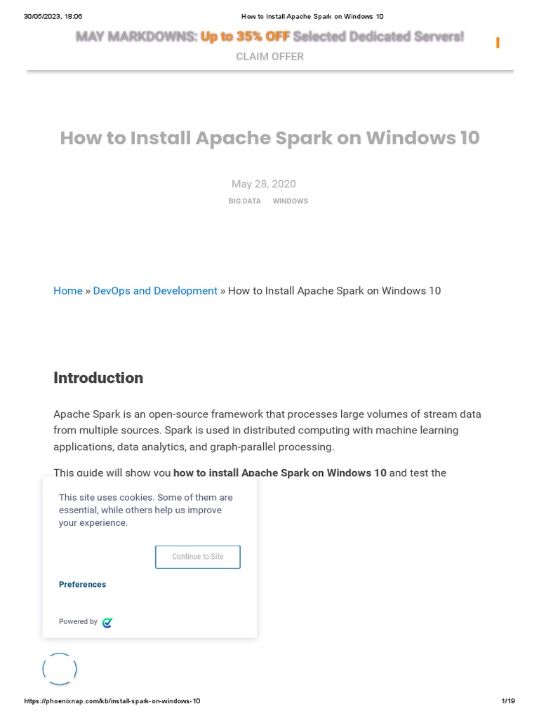 How To Install Apache Spark On Windows 10 | PDF | Business | Computers