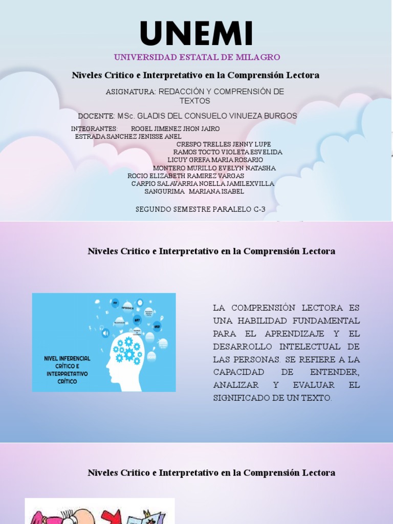 Nivel Critico | PDF | Comprensión lectora | Comprensión