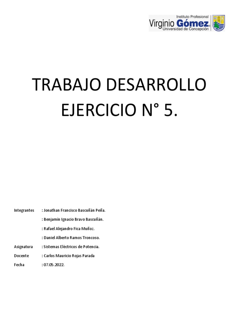 Trabajo Desarrollo Ejercicio 5 | PDF