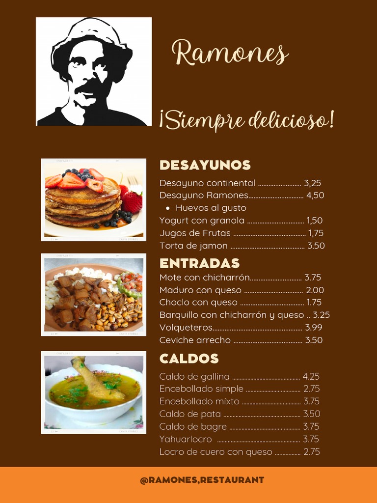 Menu Ramones | PDF | Cocina de las Americas | Productos animales