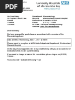 NHS Hospital Appointment Letter Template | PDF | National Health ...