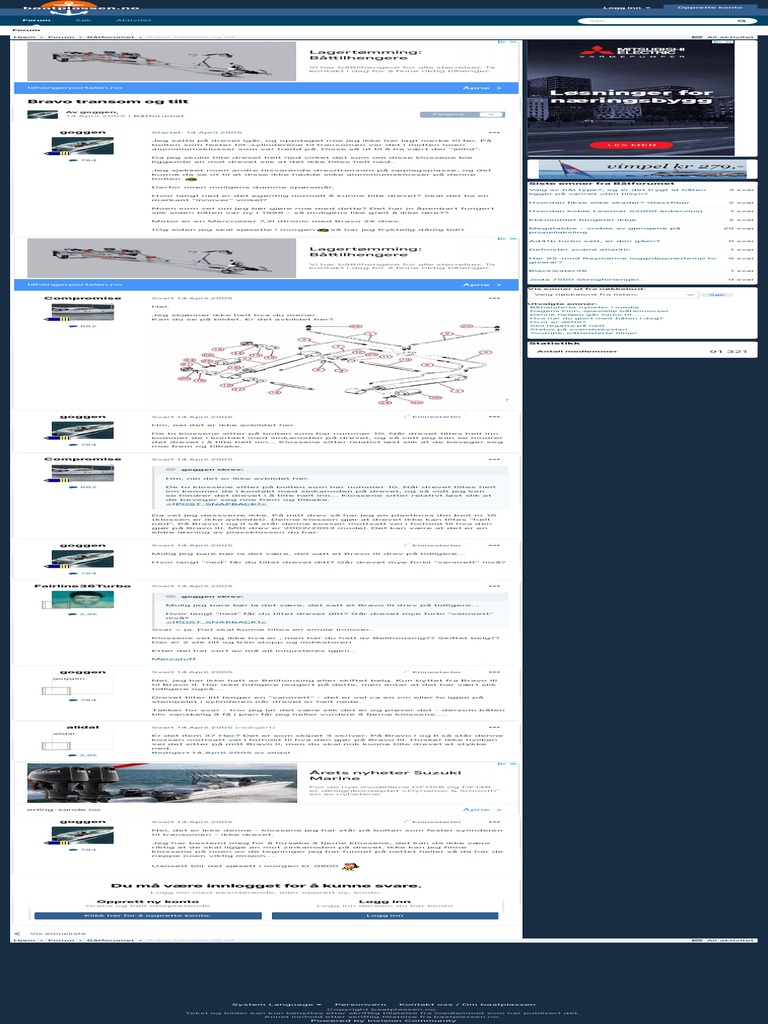 Bravo Transom Og Tilt - Båtforumet - Baatplassen - No. Din Hjemmehavn ...