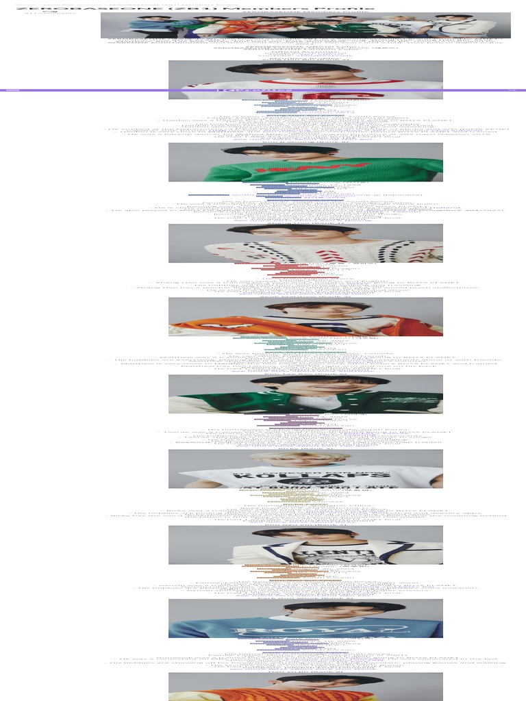 ZEROBASEONE (ZB1) Members Profile (Updated!) | PDF