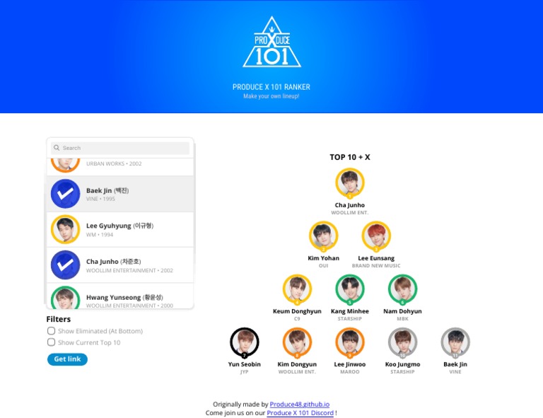 Produce X101 Ranker | PDF