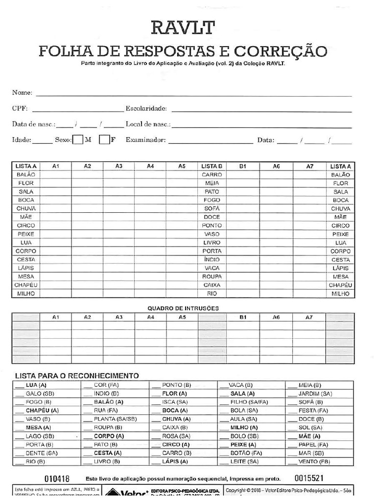 Ravlt Completo | PDF