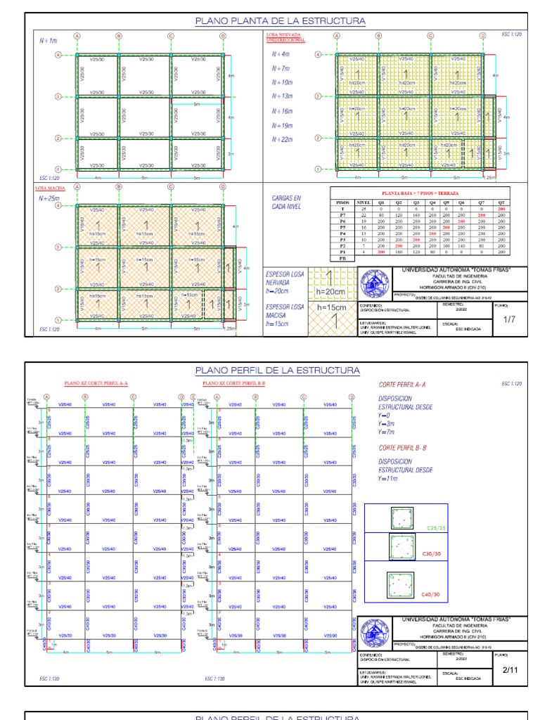 Planos Columnas 1-11 | PDF