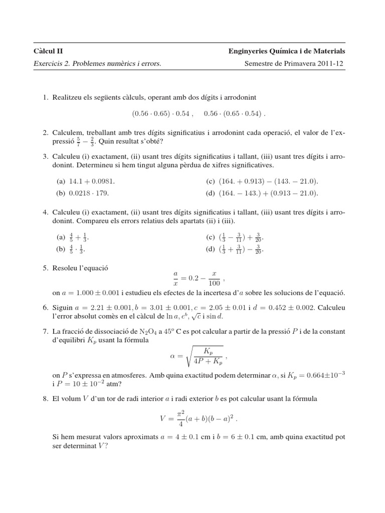 Llista Problemes Tema 2 | PDF
