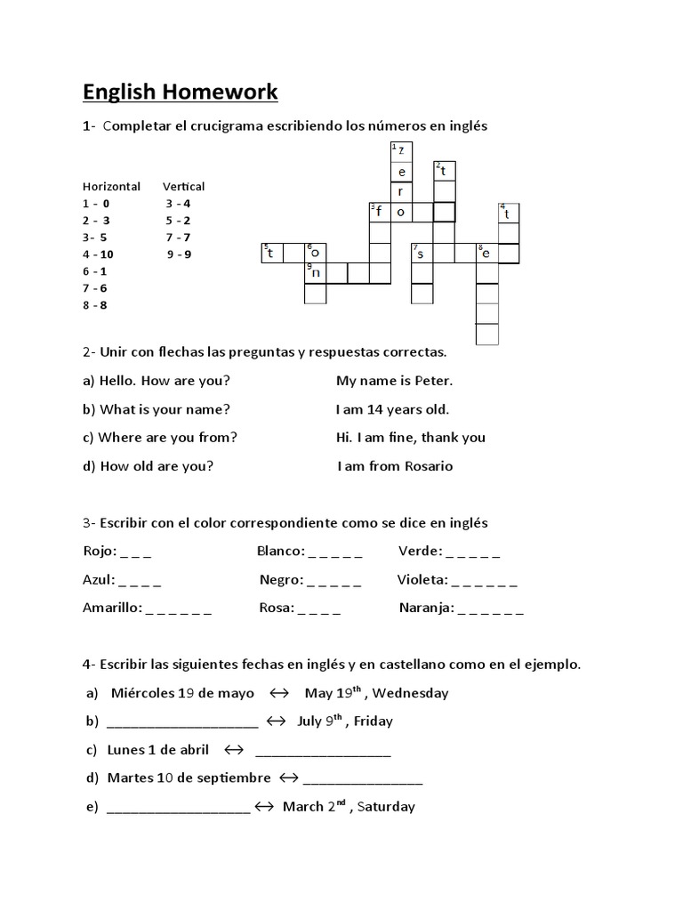 English Homework | PDF