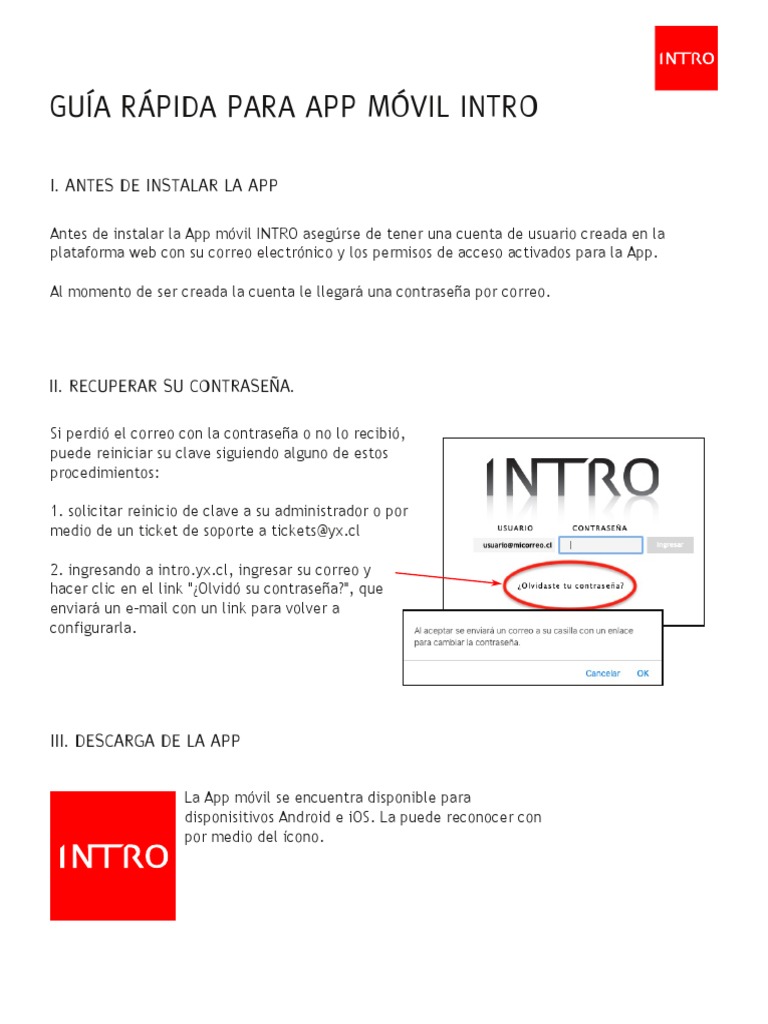 App Intro Guia Rapida | PDF