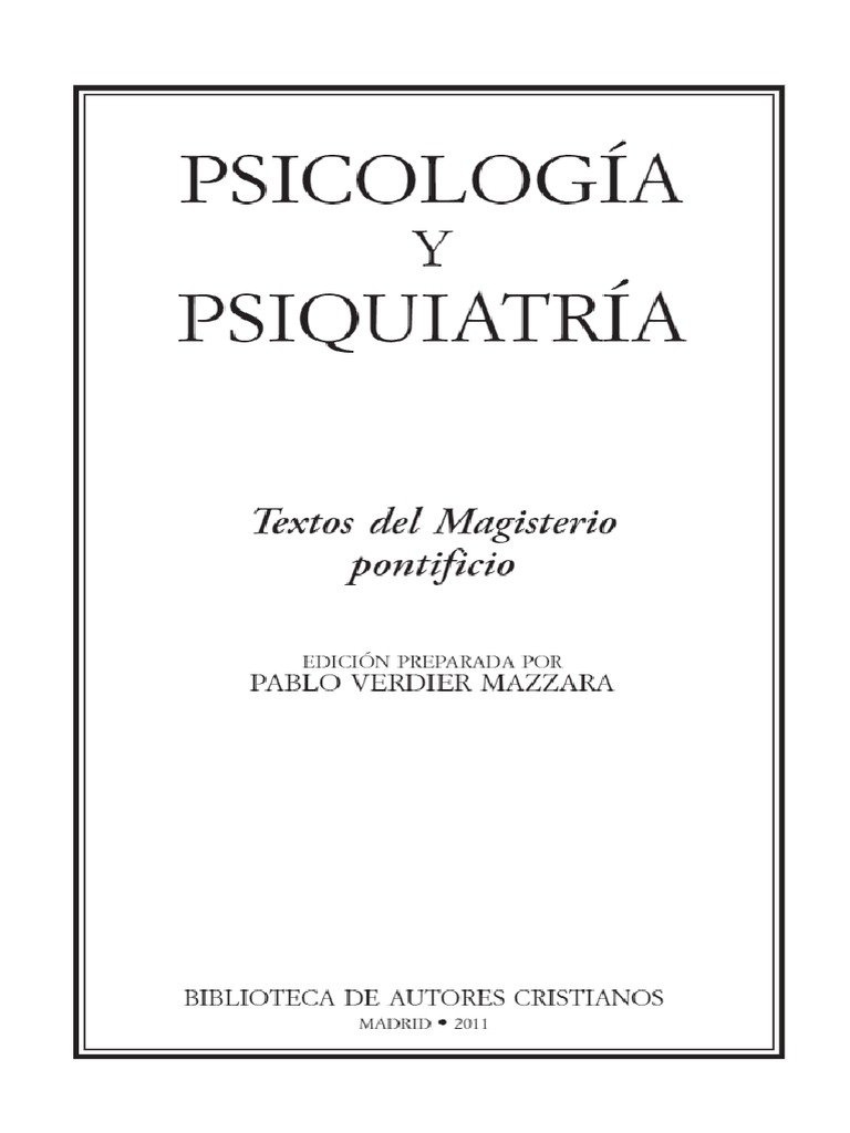 Psicología y Psiquiatría PDF | PDF
