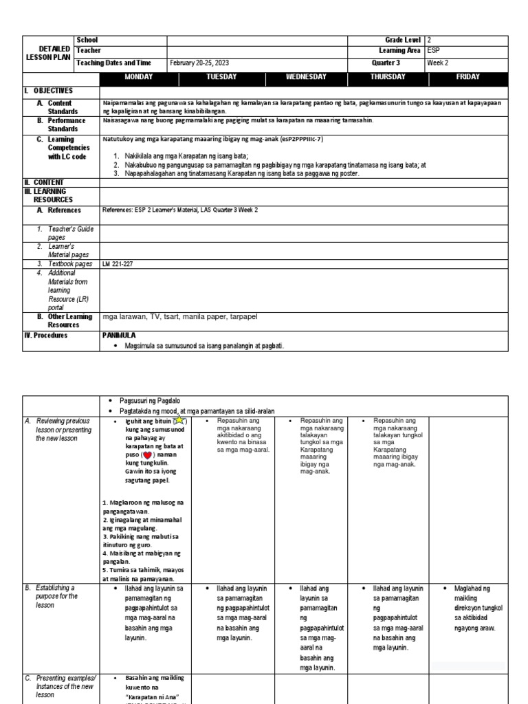 Esp Q3 WK2 DLL | PDF
