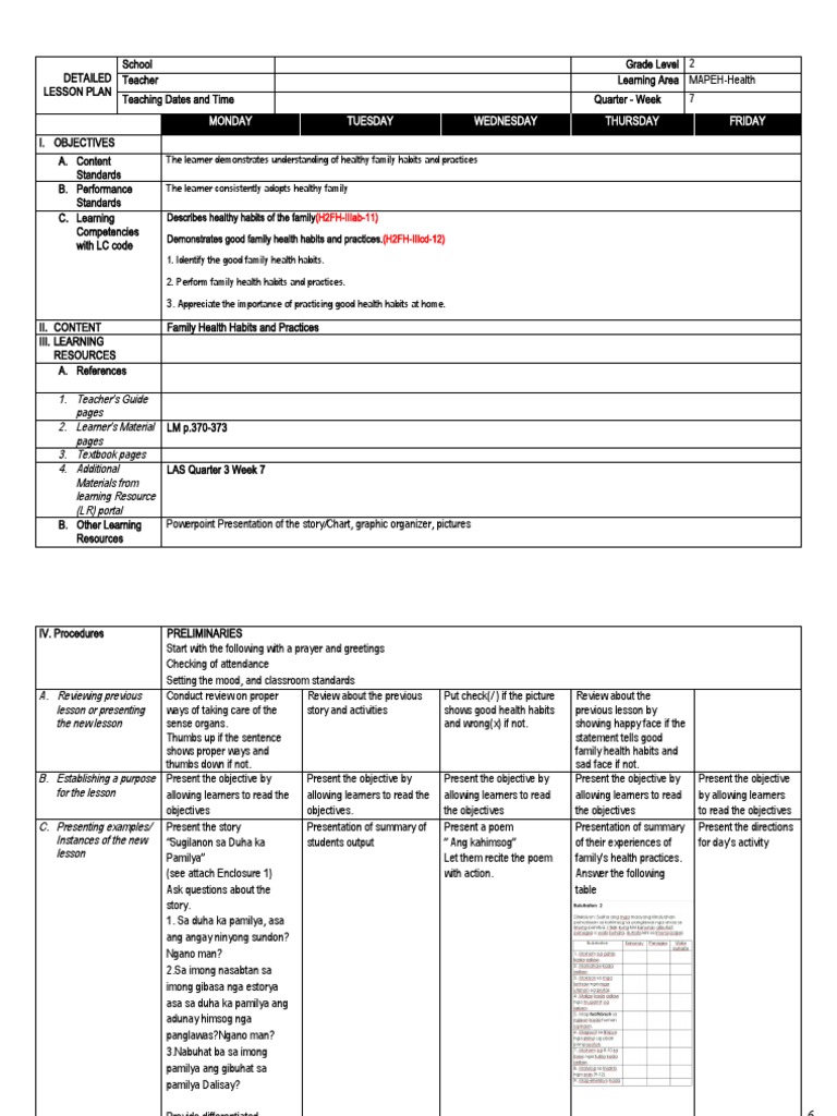 DLL Q3 W7 Health | PDF