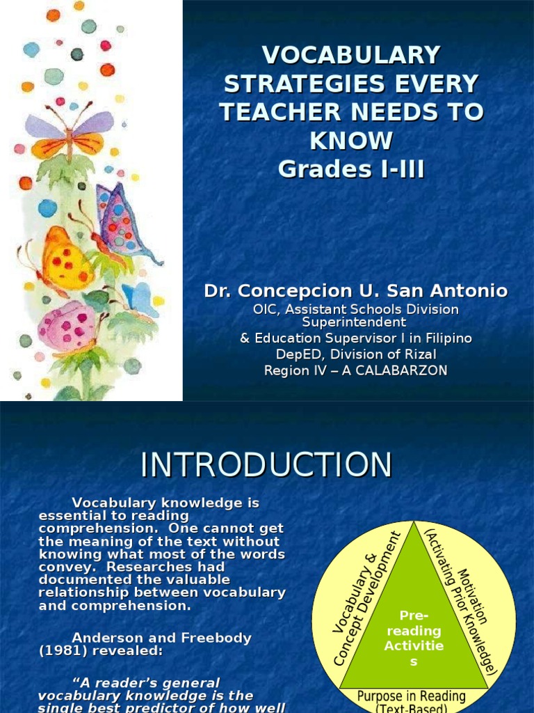 Vocabulary Strategies Every Teacher Needs To Know Grades I-III | PDF ...