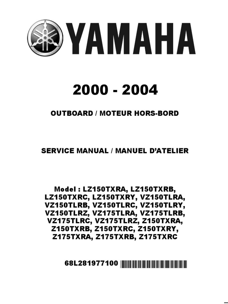 2000-2004 Yamaha 150 175 200HP 2-Stroke HPDI Outboards | PDF | Palier ...