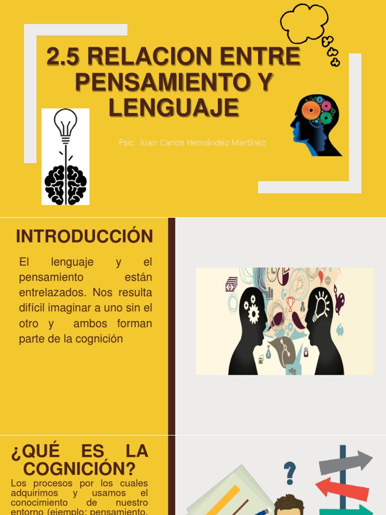 TEMA 2.5 RELACIÓN ENTRE PENSAMIENTO Y LENGUAJE | PDF | Pensamiento ...
