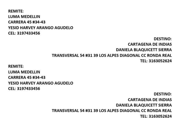 Rotulo Transportadora | PDF