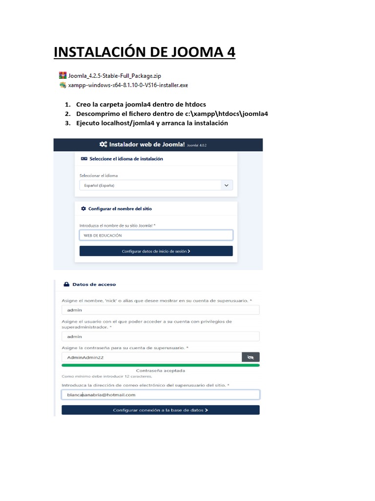 Instalacion de Jooma 4 | PDF