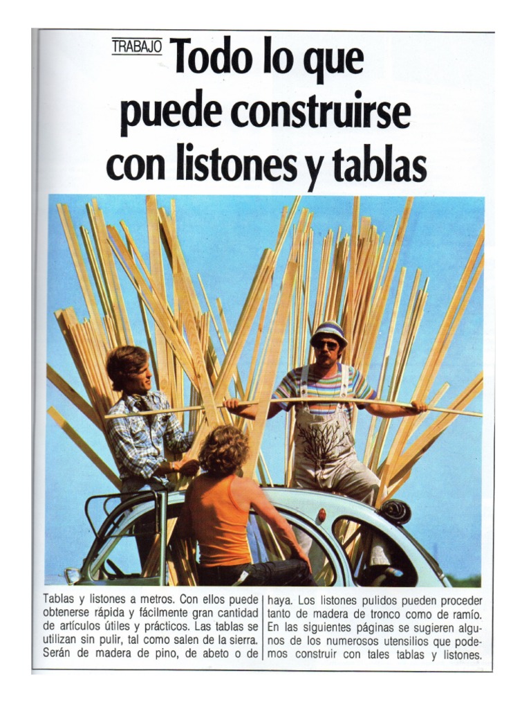 Trabajo Con Listones de Madera | PDF