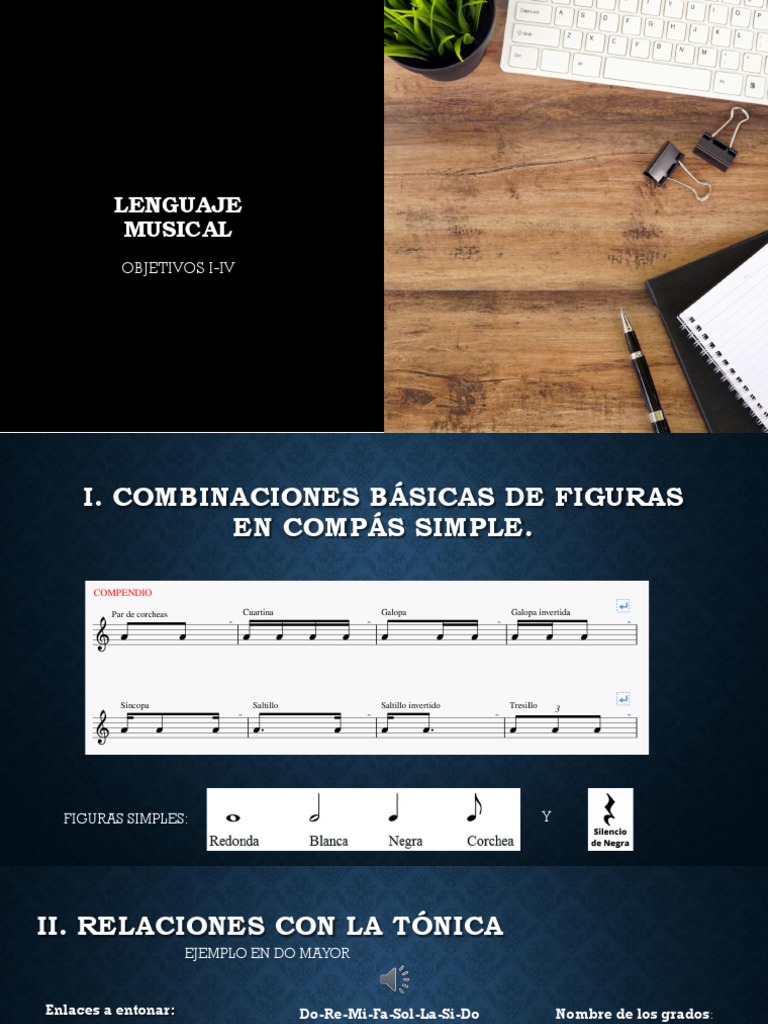 Objetivos de Lenguaje Musical (I-IV) | PDF | Intervalo (música ...