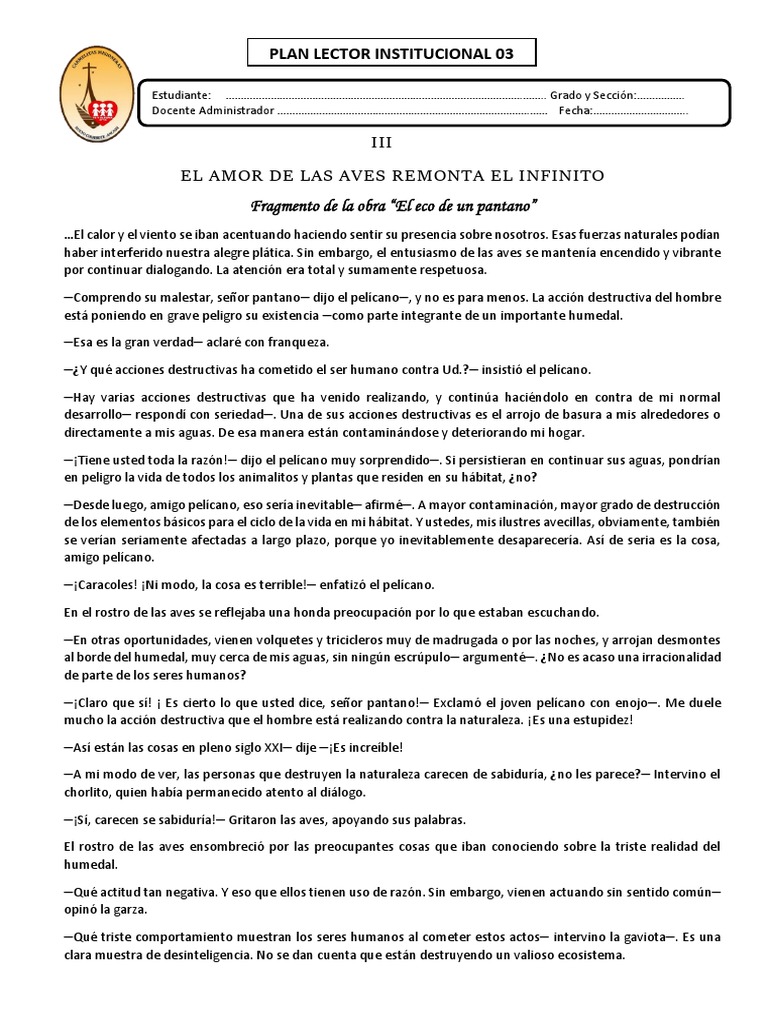 Plan Lector VI Ciclo. | PDF | Libros para adolescentes